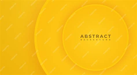 Premium Vector Abstract 3d Background Circle Yellow Papercut Layer With Copy Space For Text Or