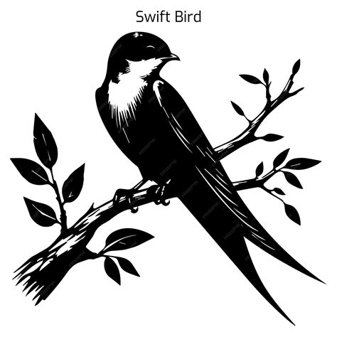Premium Vector Swift Bird Silhouette Vector Illustration