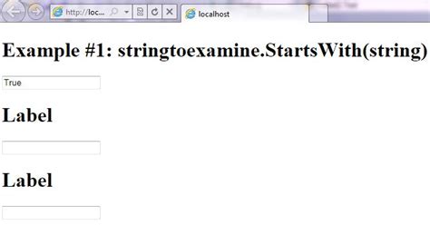 Startswith Example Syntax Vbnet Aspnet Startswith Source Code
