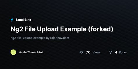 Ng2 File Upload Example Forked StackBlitz