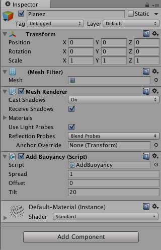 Add Plane To Mesh Filter Unity Engine Unity Discussions