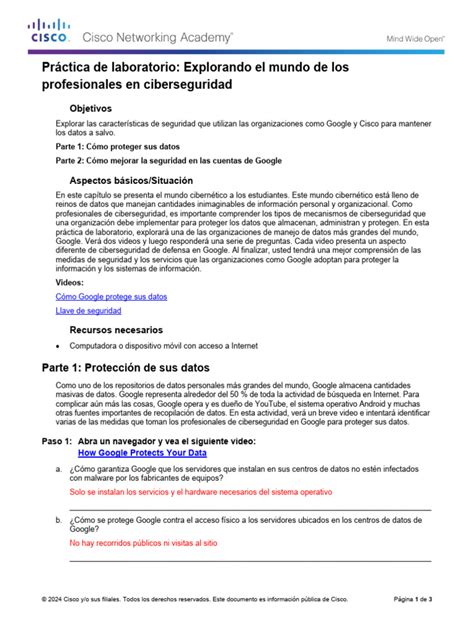 1534 Lab Exploring The World Of Cybersecurity Professionals Pdf