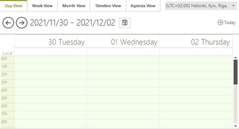 date selector radscheduler telerik ui for winforms
