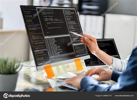 Agile Pair Programming Extreme Coding Business Software Stock Photo By