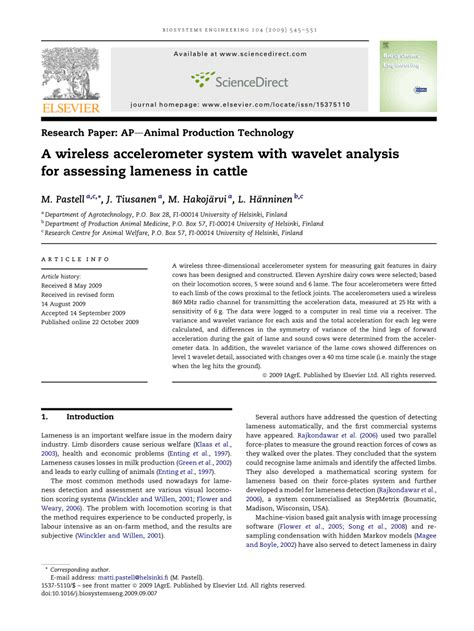 Pdf A Wireless Accelerometer System With Wavelet Analysis For