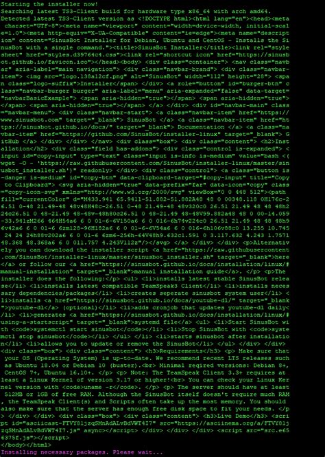 could not detect latest ts3 client version · issue 74 · sinusbot installer linux · github