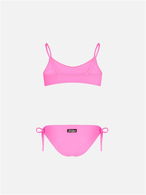 Girl Fluo Pink Bralette Bikini Mc2 Saint Barth
