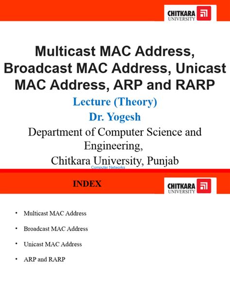 Lecture No 12 14 Multicast Mac Address Pdf Ip Address Multicast