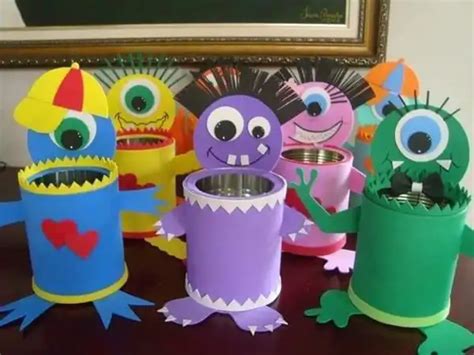 کاردستی با قوطی بازیافتی و دوریختنی برای کلاس اولی ها