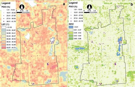Land Surface Temperature Lst And Normalized Difference Vegetation Download Scientific Diagram