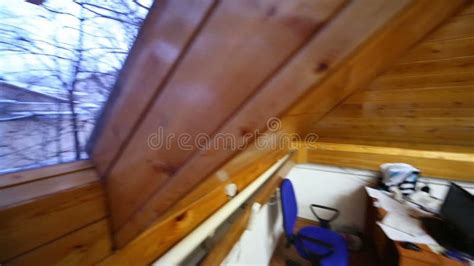 Camera Moves Along Office Room And Then Comes Out Stock Footage Video Of Cloudy Small 322253974