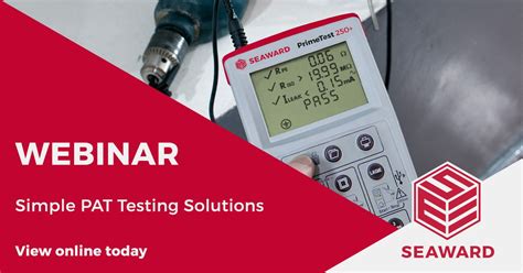 Pat Testing Webinar Simple Pat Testing Solutions Seaward