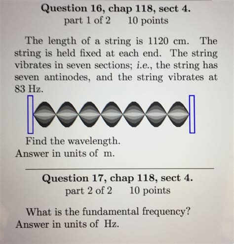 Solved The Length Of A String Is 1120 Cm The String Is Held