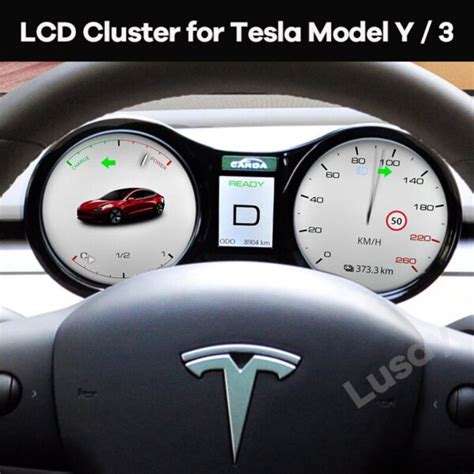 car lcd virtual instrument cluster retrofit multimedia digital dashboard for tesla model 3