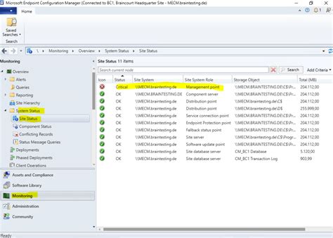Configuration Manager Management Point Critical Error Matrixpost Net