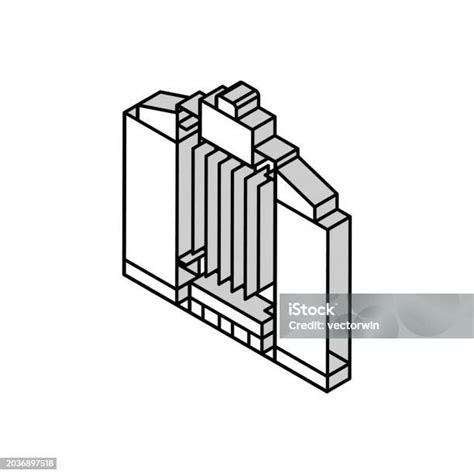 사무실 마천루 건물 아이소 메트릭 아이콘 벡터 일러스트 레이 션 건축에 대한 스톡 벡터 아트 및 기타 이미지 건축 고층