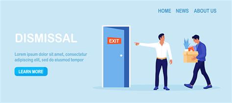 파산 한 상사는 직원을 해고합니다 해고 된 슬픈 사람은 손에 상자에 물건을 들고 사무실을 떠납니다 금융 위기와 실업 해고 및 실업 해고 위기로 인한 실직 가리키기에 대한