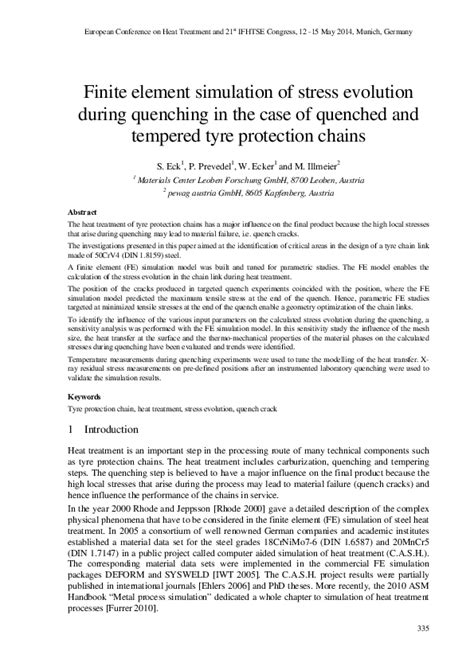 Pdf Finite Element Simulation Of Stress Evolution In A Frictional Contact System