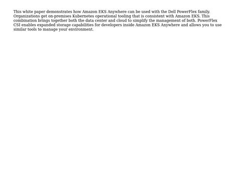 Conclusion Amazon Elastic Kubernetes Service Anywhere On Dell