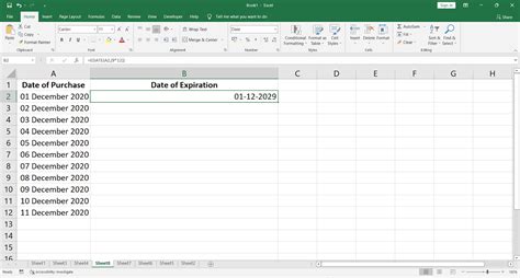 How To Add Years To A Date In MS Excel OfficeBeginner
