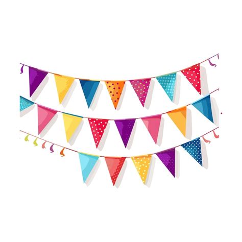 Premium Vector Vector Party Bunting Color Paper Triangular