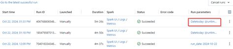 how to pass dynamic parameters e g current date in databricks