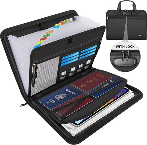 Andyer Fireproof Accordion File Organizer With Lock Important Document Organizer