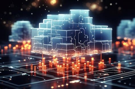 cloud computing transfer big data on internet futuristic digital technology generative ai