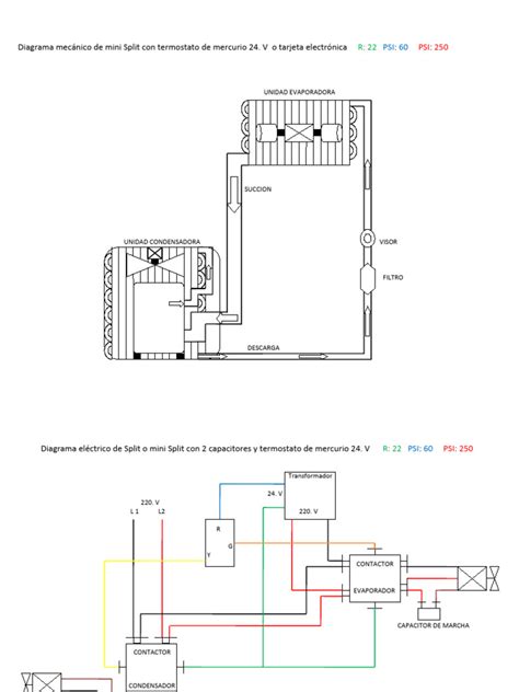Diagrama Eléctrico De Aire Acondicionado Split Pdf Condensador