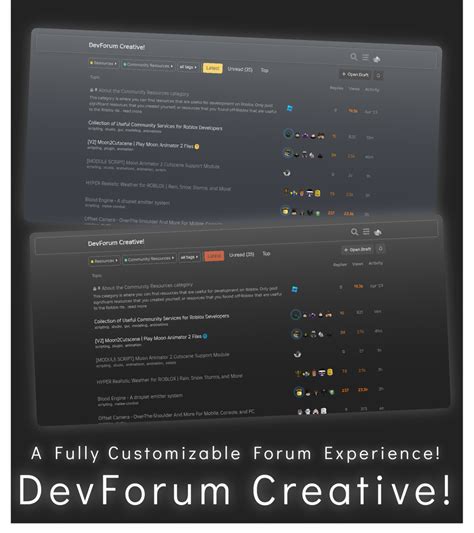Devforum Creative A Fully Customizable Forum Experience Community Resources Developer