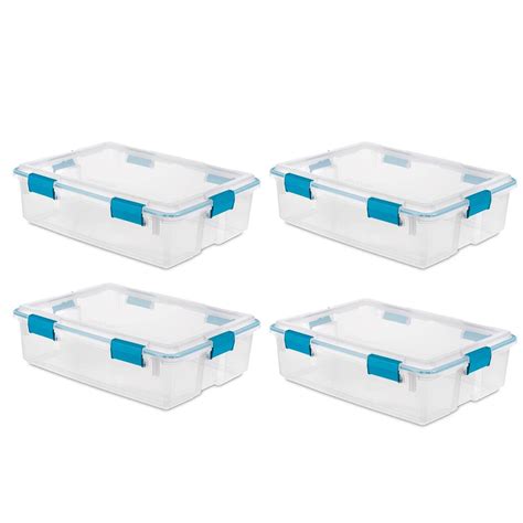 Sterilite 37 Qt Gasket Box Stackable Storage Bin With Latching Lid An Homenkitchenshop