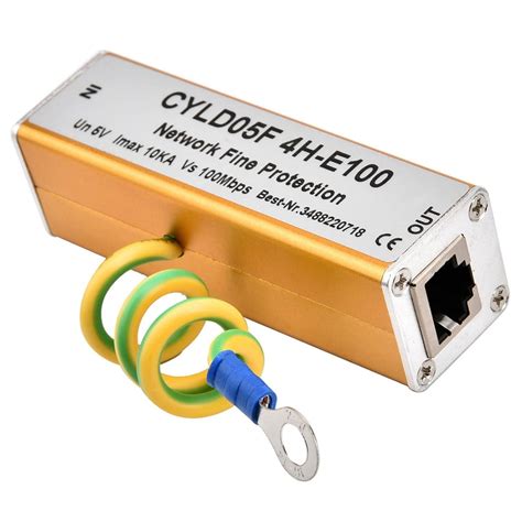 Rj45 Rj11 Adapter Ethernet Network Surge Protector Thunder Lighting Arrester Audio Telephone