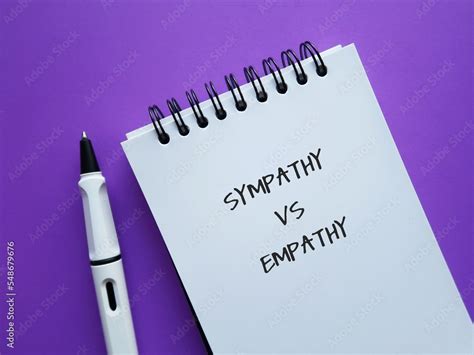 On Purple Background Notebook With Handwritten Words EMPATHY Ability