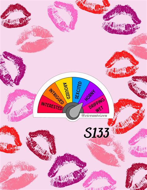 Horny Meter Sex Erotic Vinyl Sticker Single Aesthetic Stickers Sexy Die Cut Stickers Sex