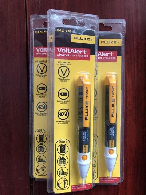Fluke 2ac Volt Alert Non Contact Voltage Voltalert Detector Pen 200 1000v Tester Stick Pen
