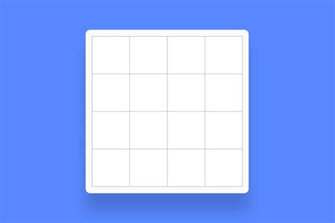 4x4 Grid Template For Organizing Thoughts Visually Mural