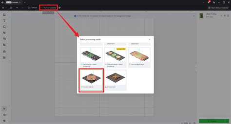 Xcs V21 Or Later How To Process A Curved Material With Xtool F1