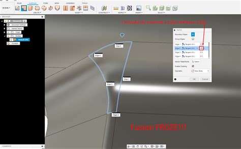Why Does Fusion Freeze When I Enter Parameters Autodesk Community