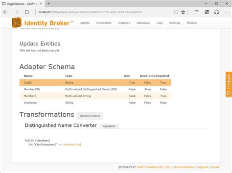 Distinguished Name Generator Transformation UNIFYBroker Knowledge