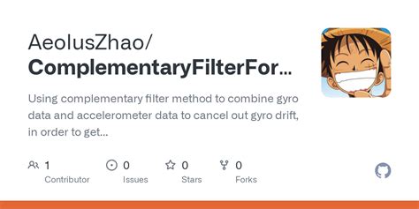 github aeoluszhao complementaryfilterforgyroangles using complementary filter method to