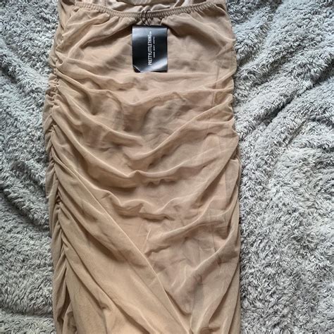 PLT Nude Strapless Dress Size New With Tags Depop