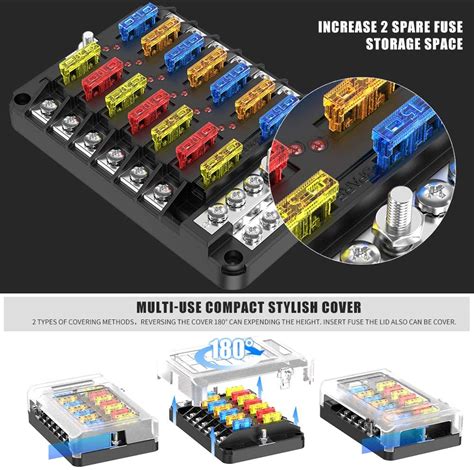 Wholesale 12 Way ATC Type Fuse Block With Fault Indicator Negative Busbar Buy ATC Type Fuse