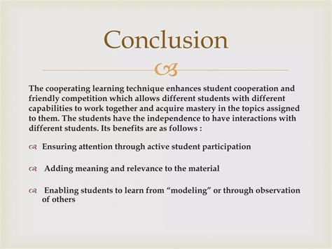 Cooperative Learning Techniques Pptx