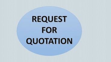 Request For Quotation