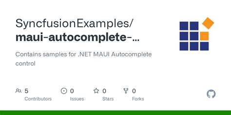 GitHub SyncfusionExamples Maui Autocomplete Samples Contains Samples