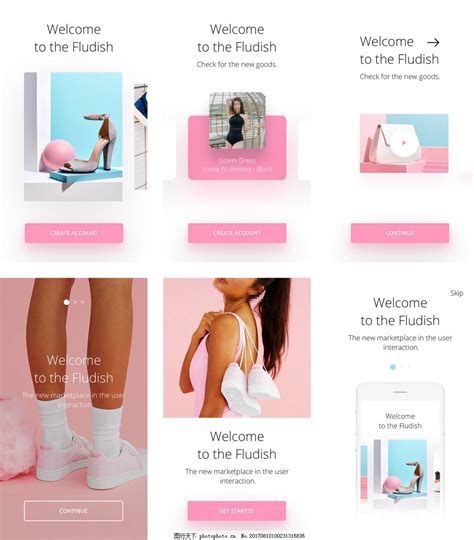 Fludish引导页界面sketch素材图片 其他 移动界面 图行天下素材网