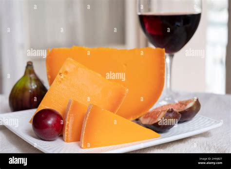 Cheese Collection French Yellow Cheese Mimolette Made From Cow Milk