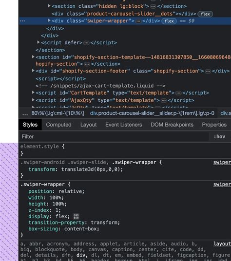 swiper wrapper height calculated after few milliseconds from the page load · nolimits4web swiper