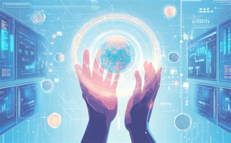 Futuristic Hand Interacting With Digital Screen Depicting Advanced Technology And Innovation