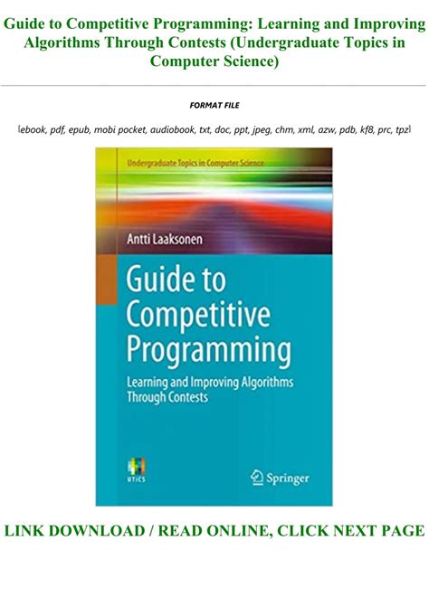 Guidetocompetitiveprogramminglearningandimprovingalgorithmsthroughcontestsundergraduatet